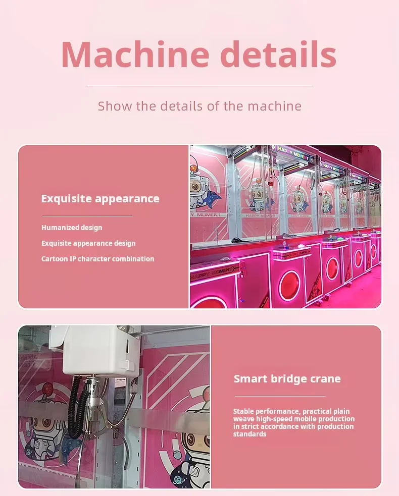 Arcade Mini Big Claw Machine with Bill Coin Acceptor Card Reader Custom ...