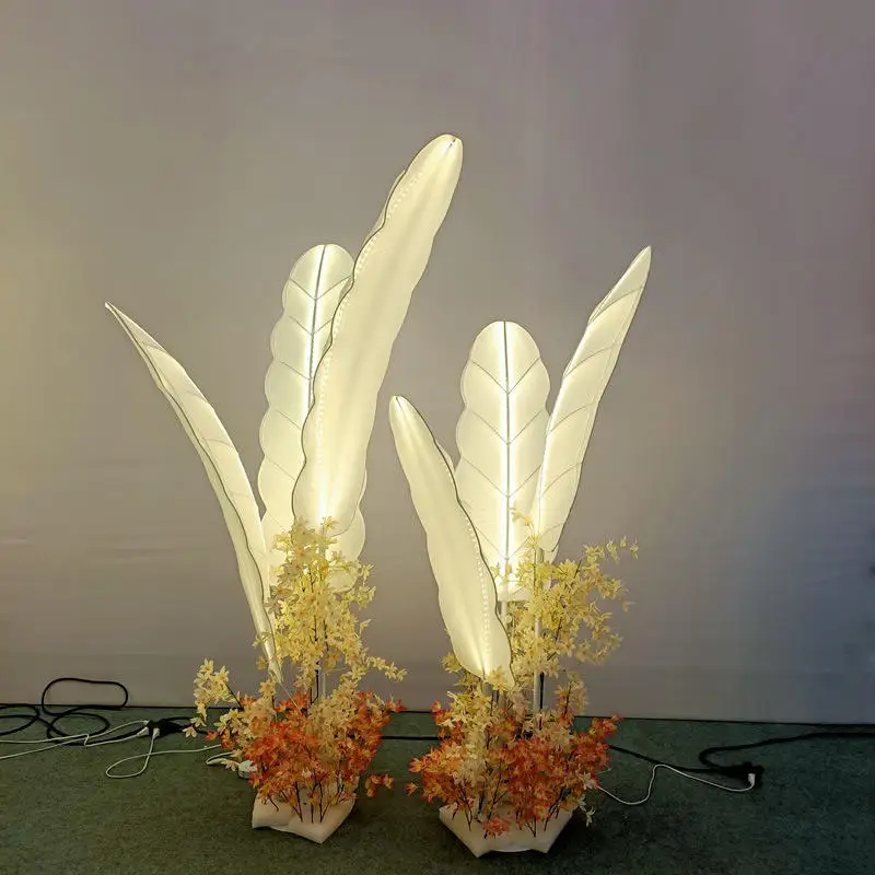 Banana Leaf Style Led Light Walkway Road Lead Decorations For Wedding ...