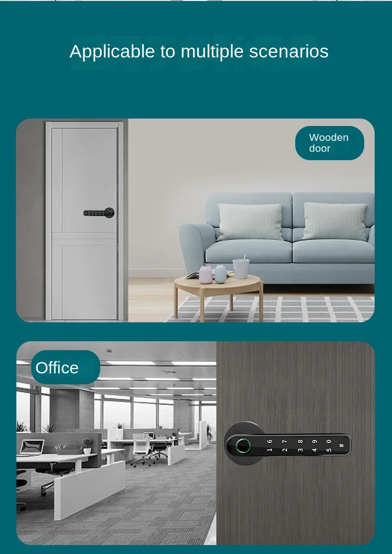 Free Handle Design Ultra Long Life Battery Semi-conductor Fingerprint ...