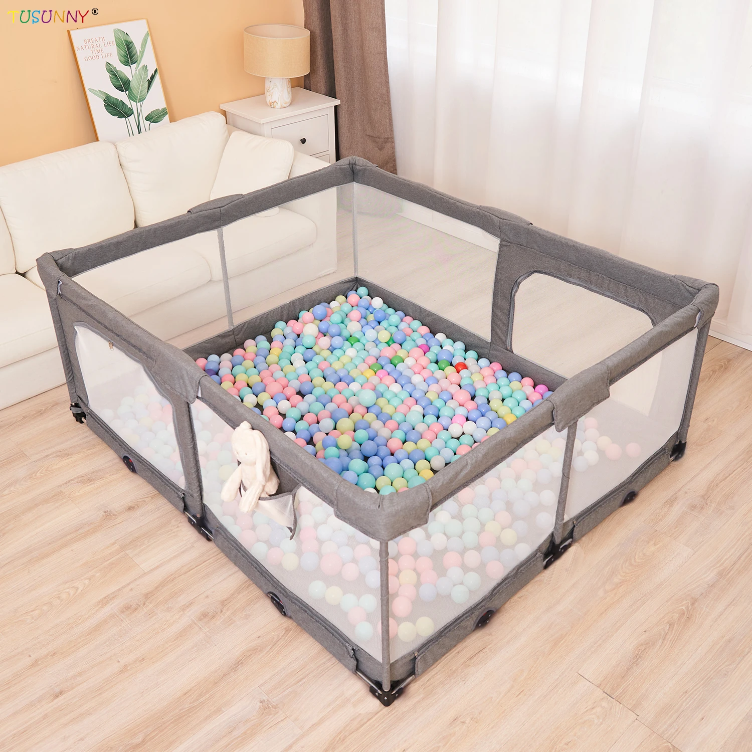 Children Kids Play Yard Baby Playpen Indoor Safety Gate Fences Playpens ...