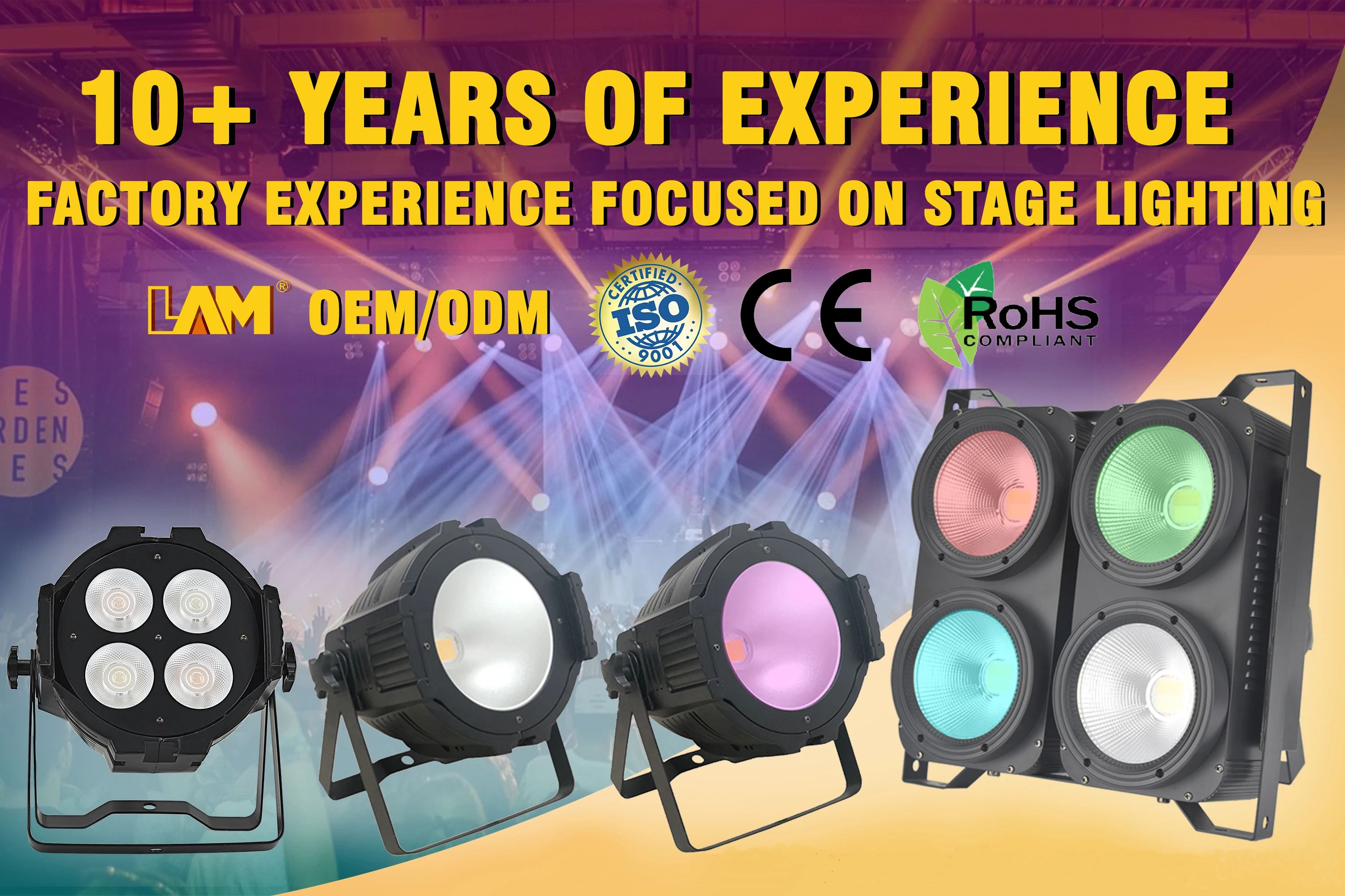 4 Eyes Led Blinder Light 4x100w Cob Warm Cool White 2in1 Audience Light ...