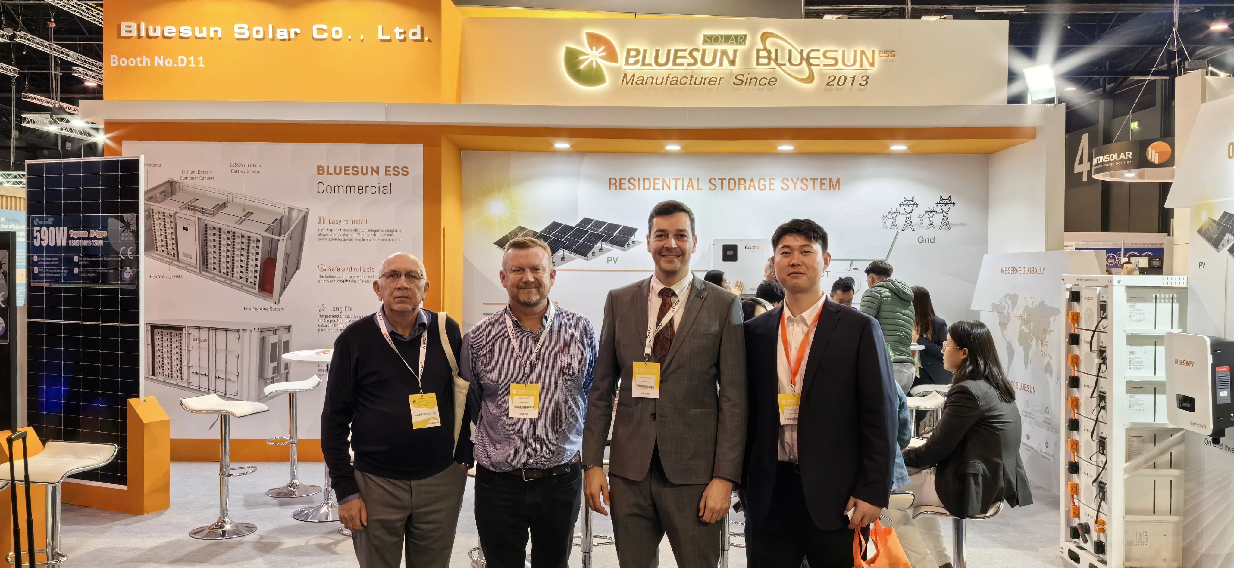 Bluesun Half Cell Topcon Bifacial Mono Solar Cell Pv Panel High ...