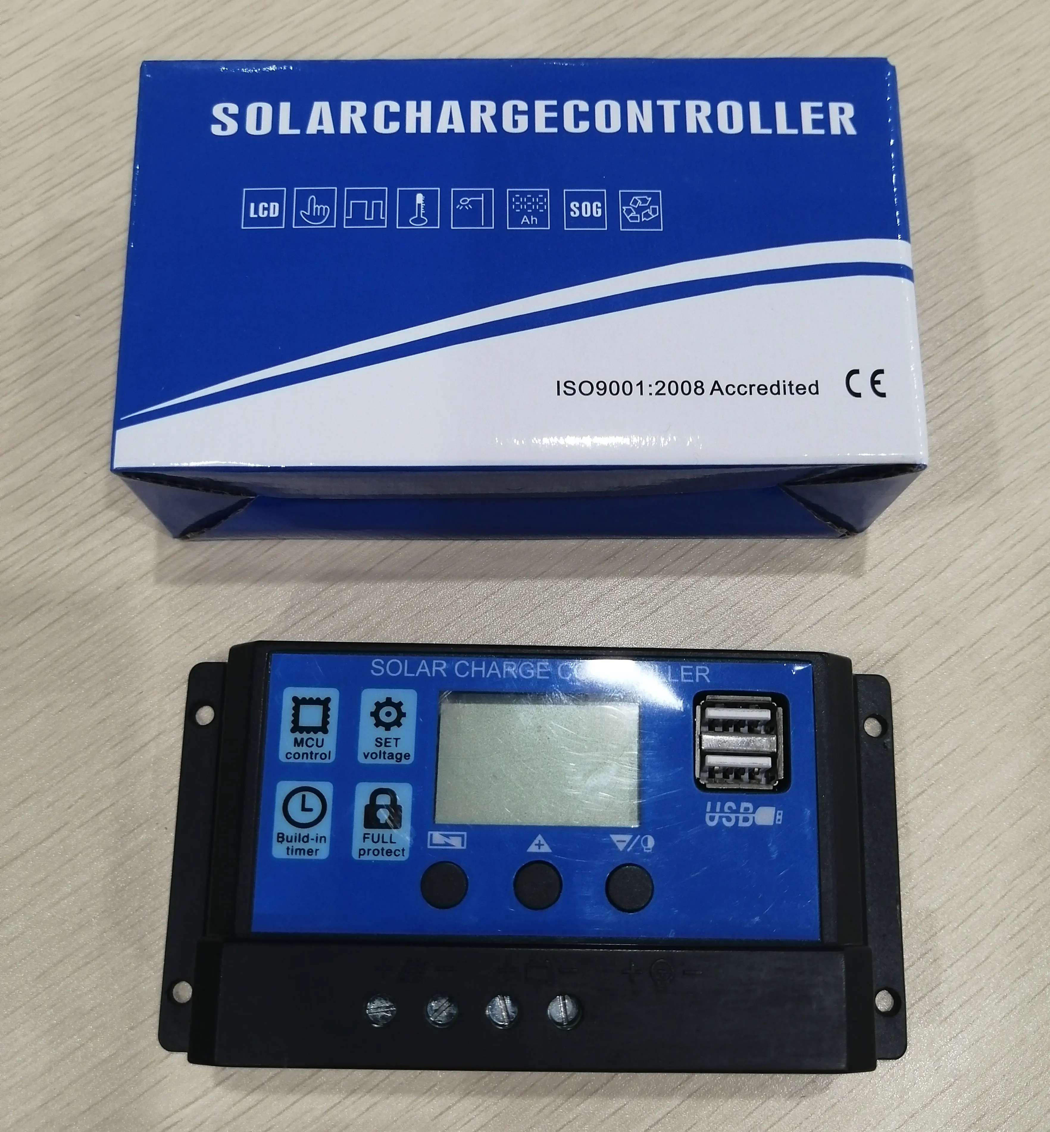 Solar Charge Controller Manual Pwm Instructions Intelligent Two Usb Dc 5v 2a Lead Acid Battery ...