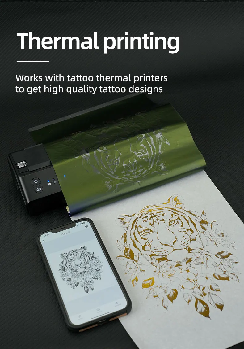 Tattoo Stencil Paper Magic Creator 100pcs/box Thermal Tattoo Transfer ...