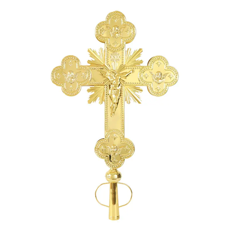 Factory Sale Alloy Metal Cross Prayer Hold Decor Church Design Crucifix ...