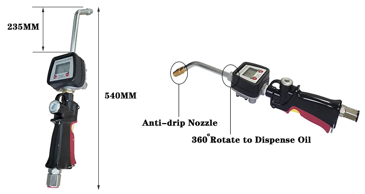 Air Operated Oil Dispensing Gun High Quality Digital Oil Meter Gun ...