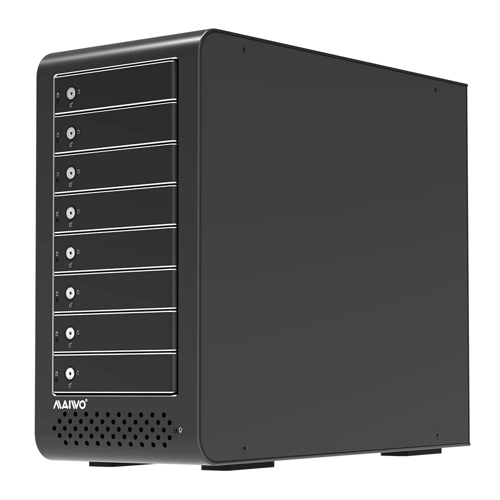 Aluminum Multi 8 Bays 2.5"/3.5" SAS/SATA HDD/SSD Enclosure