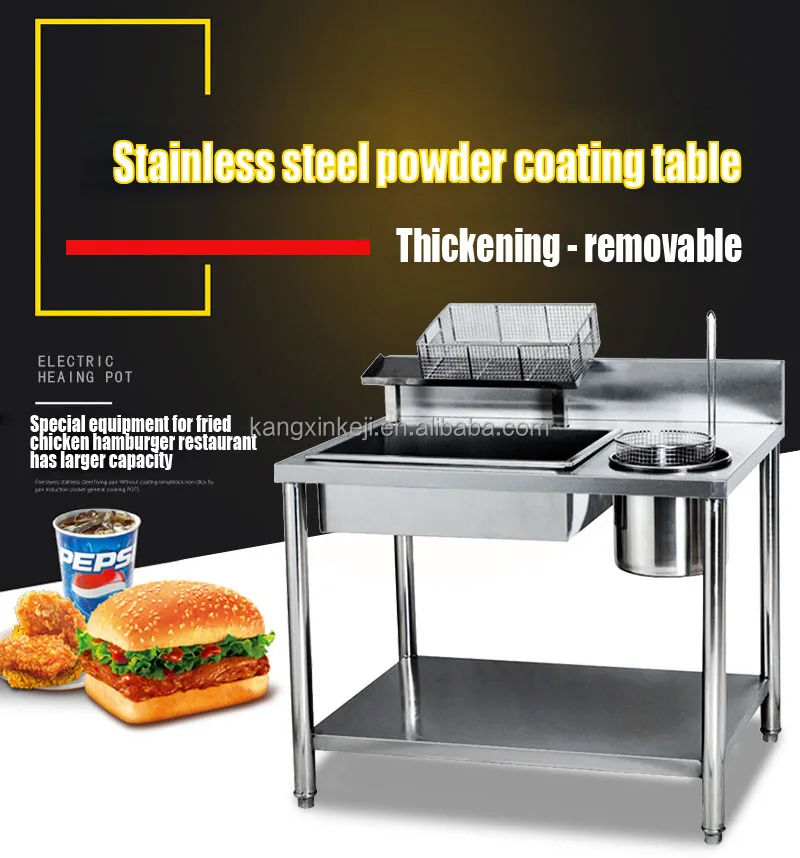 Kfc Electric Breading Table & Food Warmer, Stainless Steel, Oem