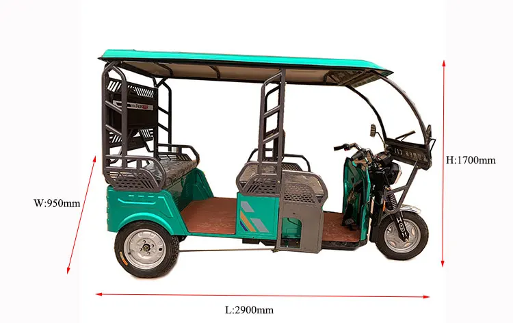 Electric Tricycle for Passenger - 3 Wheel Delivery Rickshaw