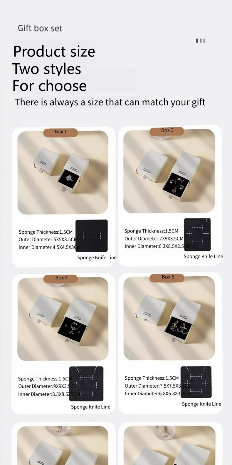 Texture Specialty Paper Square Jewelry Packaging Drawer Box Printed ...