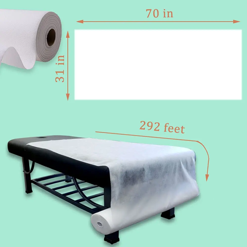 50pcs Disposable Bed Sheet Paper Roll Non- Woven Massage Exam Spa Table ...
