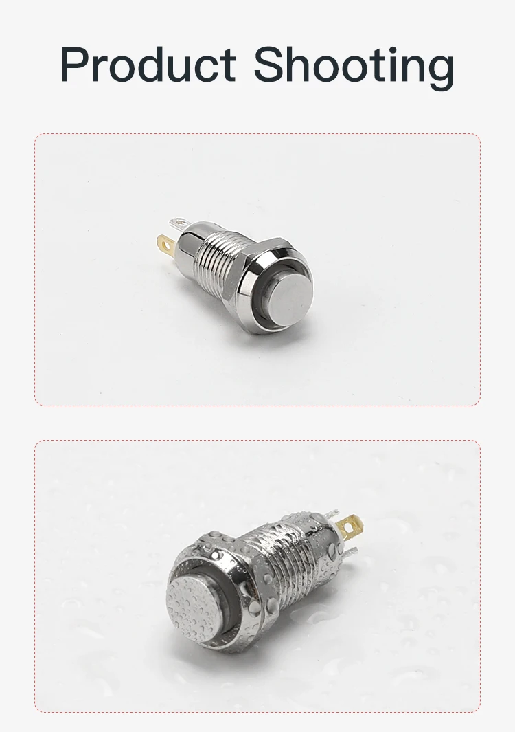 8mm Mini Illuminated Momentary LED Metal Push Button Switch