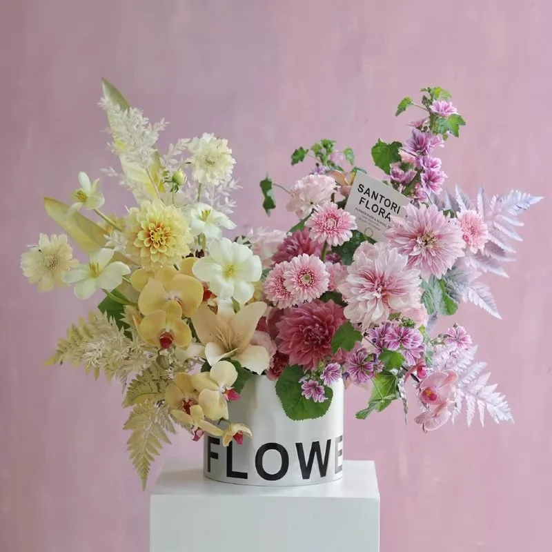 Cuddle Bucket Flower Box Round Mirror Gold And Silver Flower Valentine ...