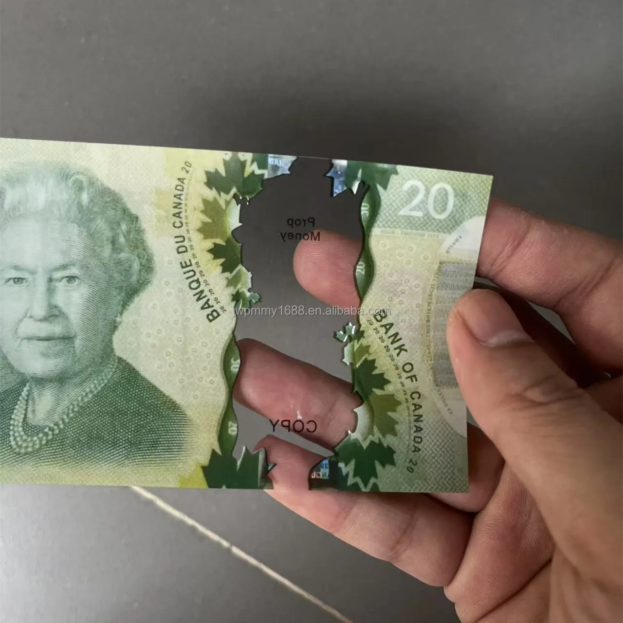 Movie-prop-money-canadian Souvenir Clear Polymer Paper
