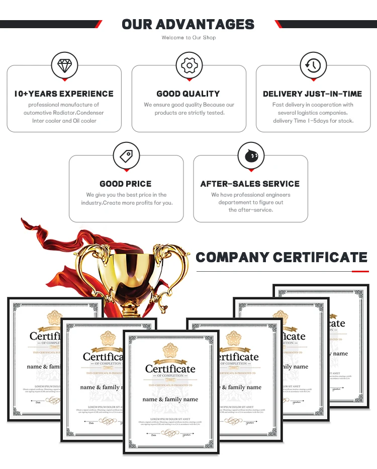 Audi A8 Aluminum Cooling Radiator Tank For Heat Dissipation Oem