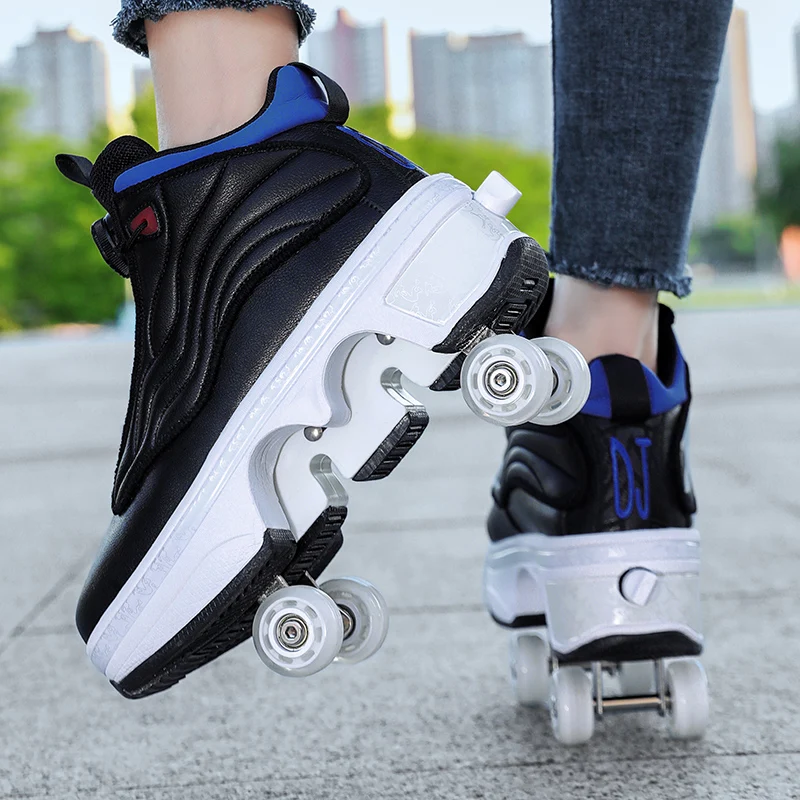 Dual-purpose Roller Skate Shoes - Glide & Walk With Ease Switchable ...