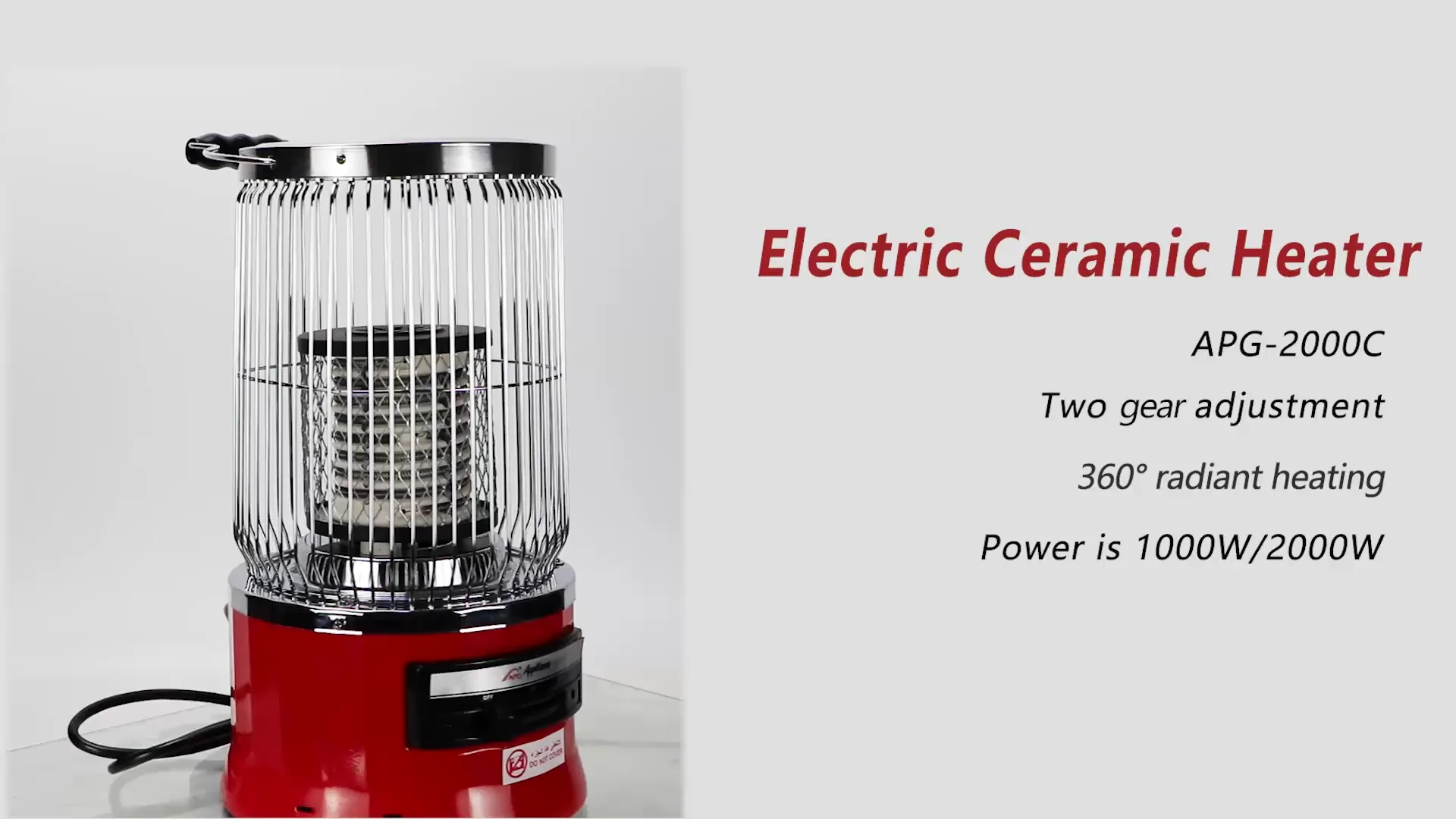 Apg 2000w Room Heater 220v Electric Ceramic Heater For Indoor Room Use ...