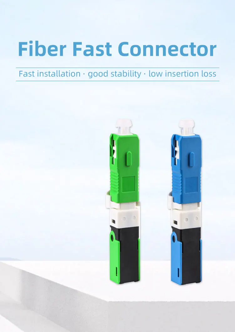 Sc Fast Connector 50mm Fiber Optic Quick Connector Sc Apc Sc Upc Green ...