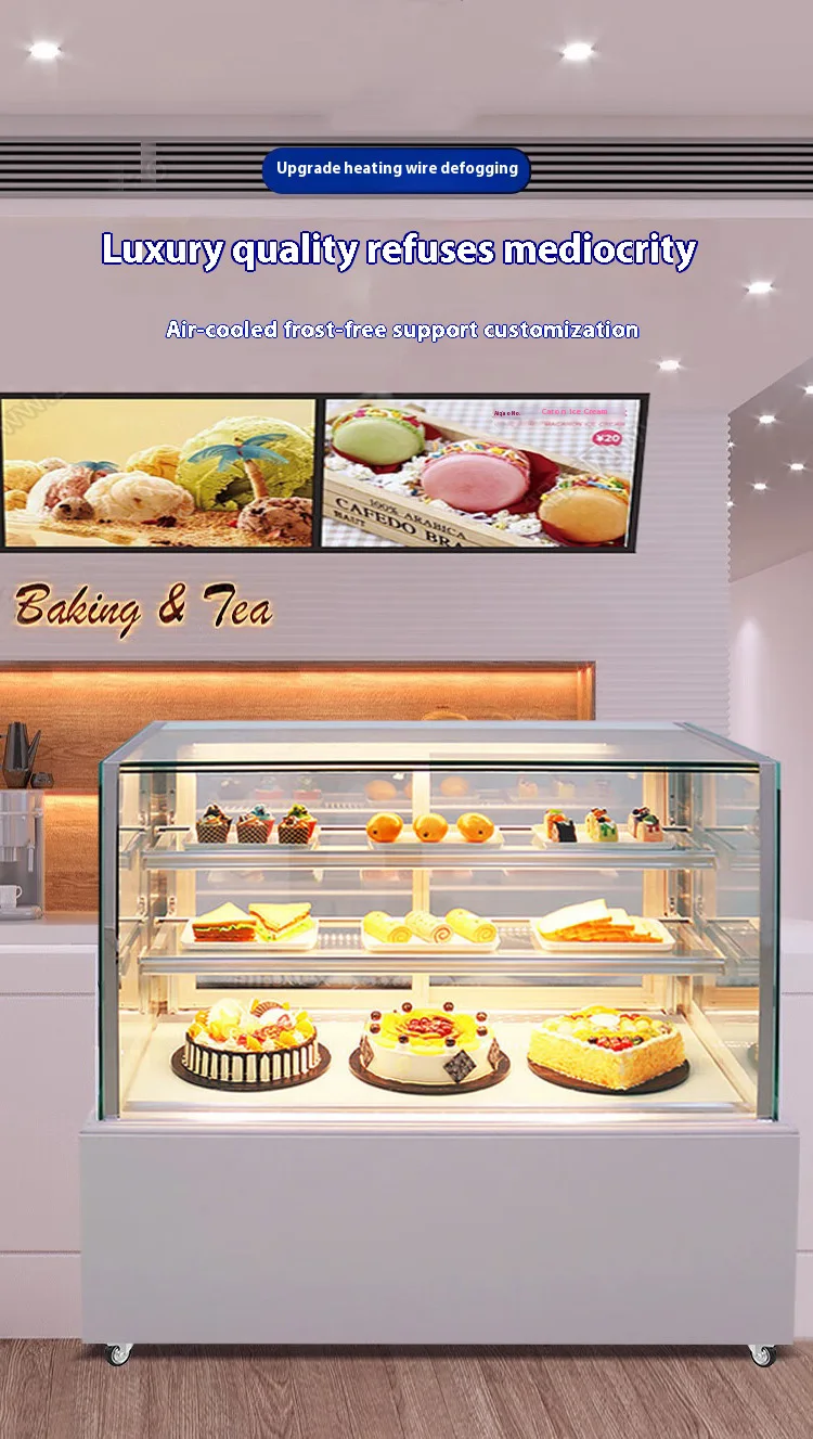 Bakery Pastry Chiller - Mini Chocolate Cake Display Fridge
