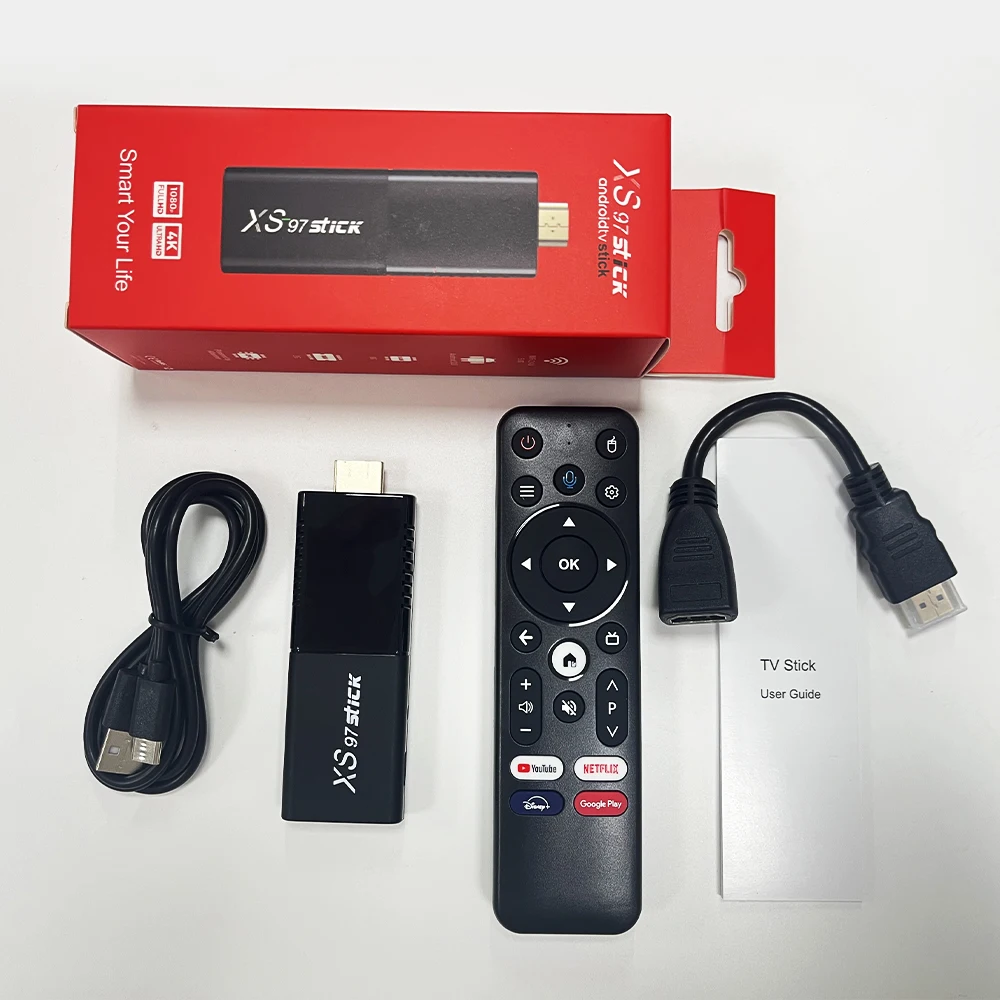 Xs97 4k Iptv Stick Dual Wifi 2gb 16gb Usb Tv Stick With Bt Voice Remote ...