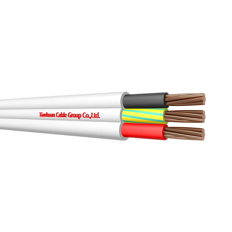 SAA Certified 220V Flat Flexible Electrical Cable PVC Insulation 2 3 4 ...