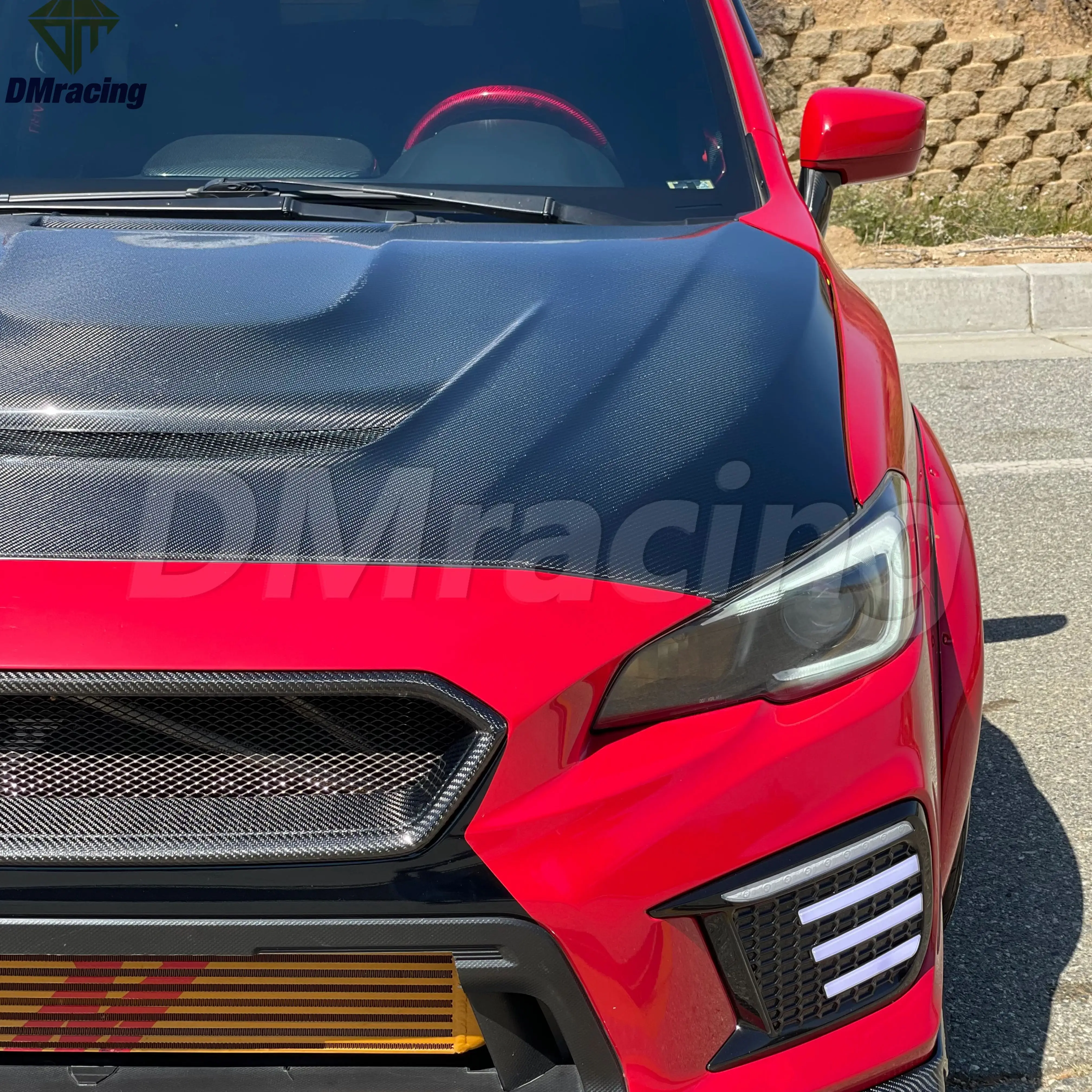 Dm V2 Style Carbon Fiber Hood Bonnet For Subaru Impreza 11 Vab Vaf Wrx Sti 2015-2021 - Buy ...