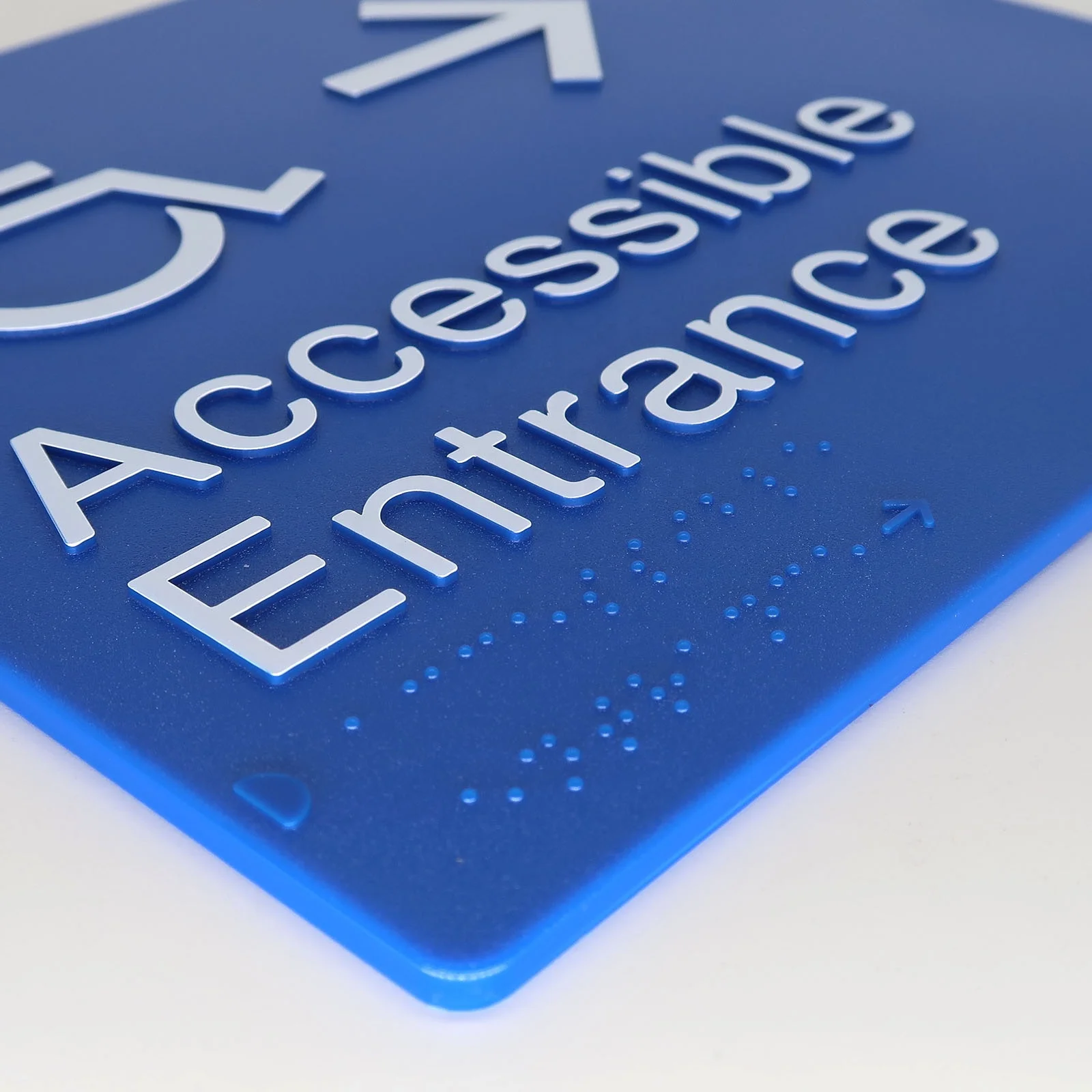 Accessible Entrance Right Arrow Braille Sign - Buy Accessible Entrance ...