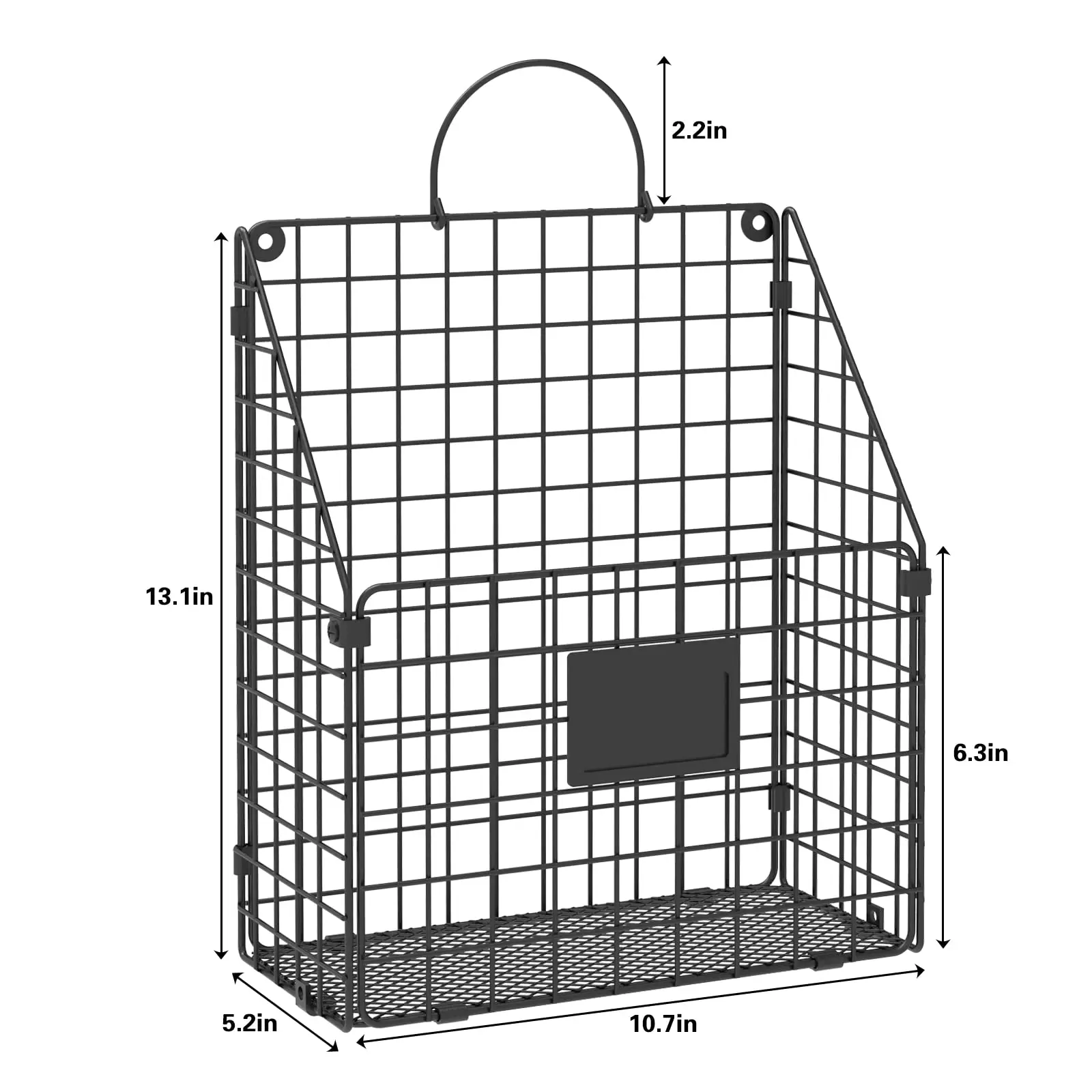 Hanging Wall File Holder Organizer Rack With Handles And Hooks Hanging ...