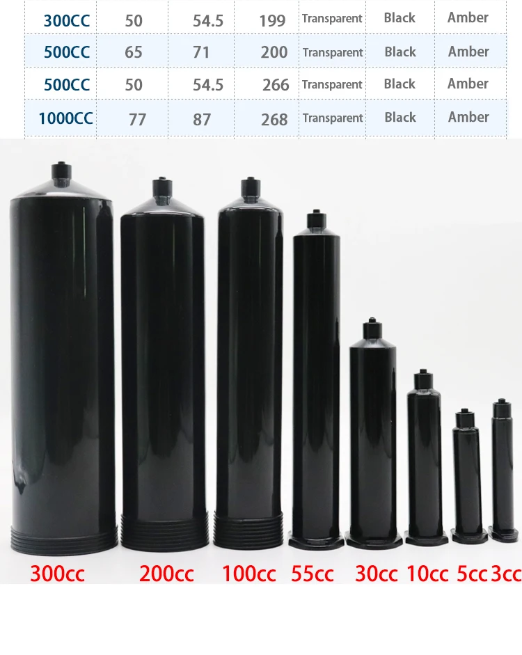 3cc-55cc US Style Pneumatic Syringe Barrel - Industrial Dispensing