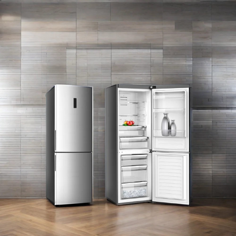 Kd318rw No-frost Combi Stainless Steel Refrigerator Electric Portable ...