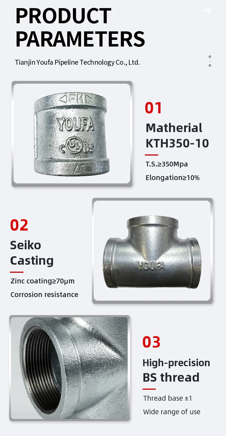Malleable Cast Iron GI Galvanized Elongated Sockets