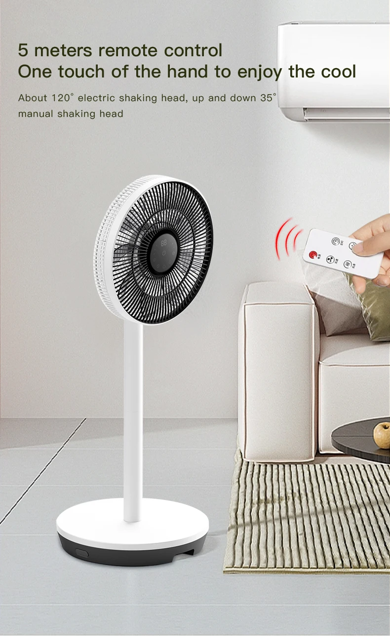 Foldable Adjustable Standing Height Floor Oscillating Standing Pedestal ...