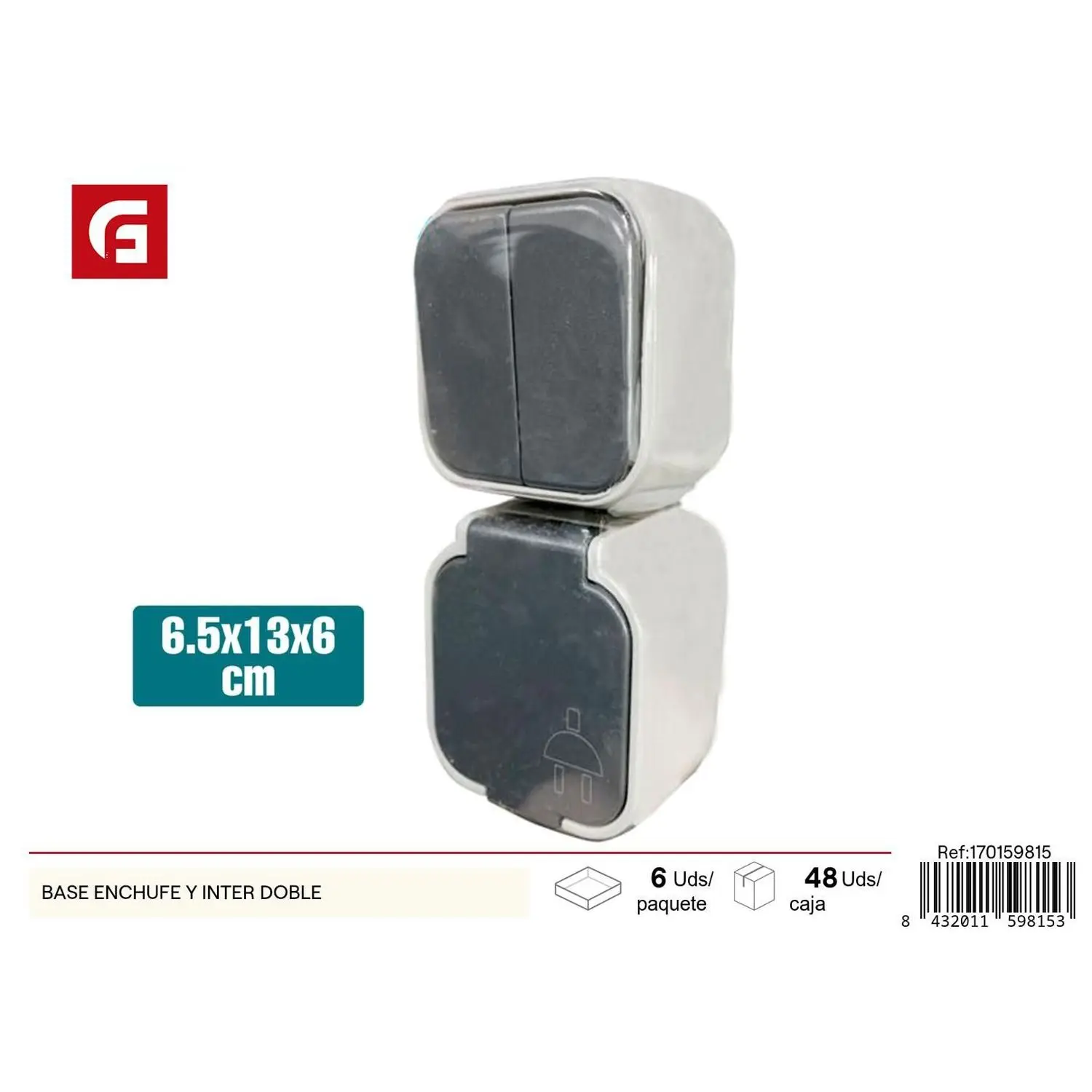Power Socket 5 AC Outlets Double Protector Wall Socket Made Glass ABS ...