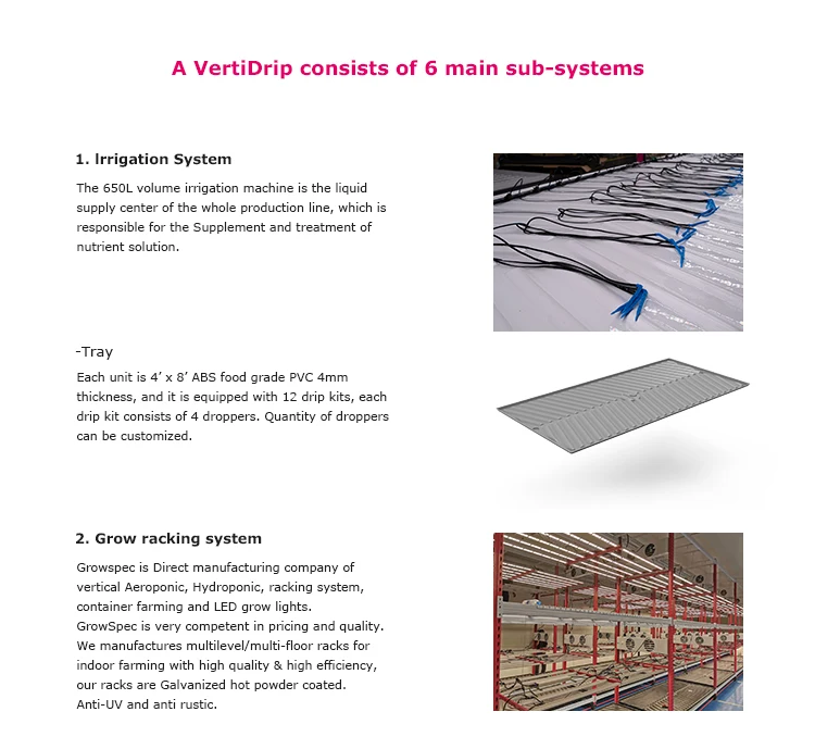 Mobile Racking Drip Irrigation System With Led Lighting Air Flow System ...