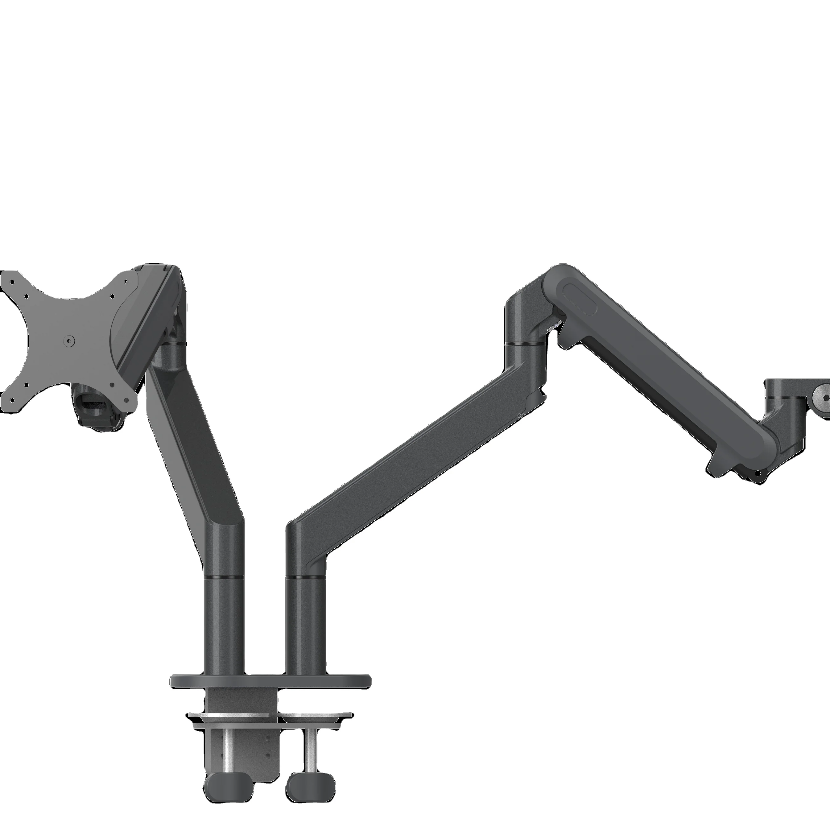 Aoke Dual Monitor Stand Adjustable Desk Mount Lcd Monitor Arm Aluminum ...