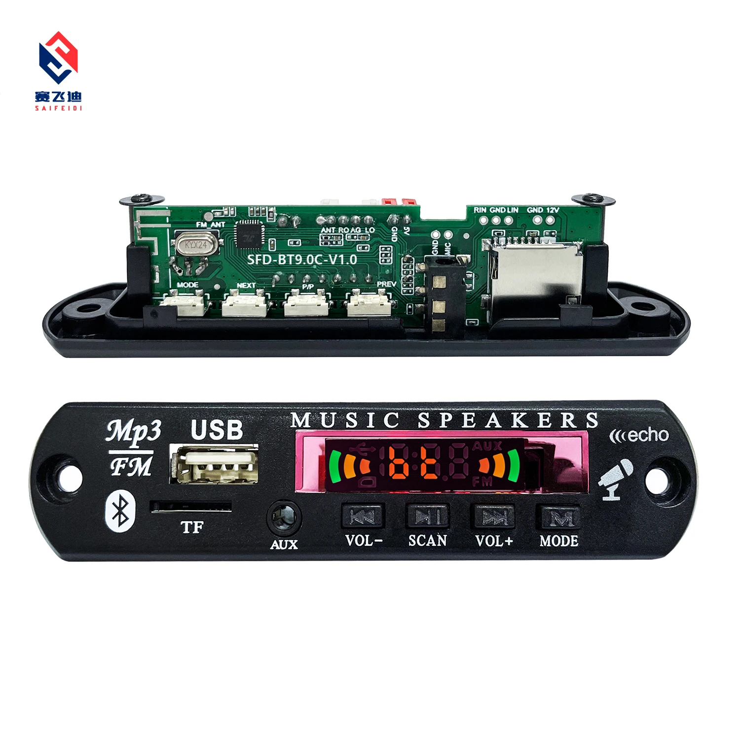 12v/5v Manufacturer Skd Bluetooth 5.0 Usb Fm Mp3 Decoder Board With ...
