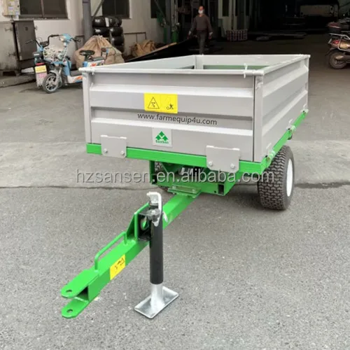 2 Wheel Single Axle Tractor Trailer,Off Road Farm Transport Tool ...
