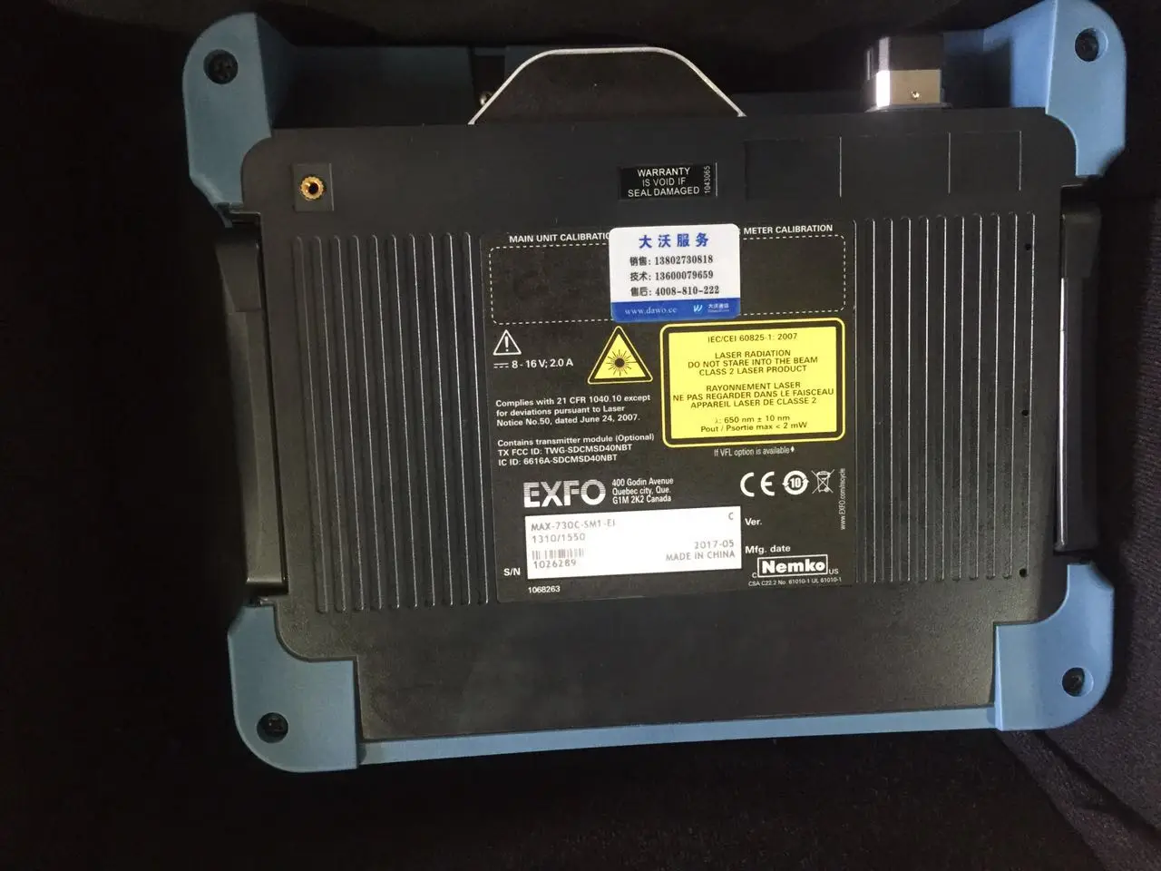 Efficient EXFO MAX-710B OTDR: 256,000 Sampling Points, 0.1-160 km Range ...