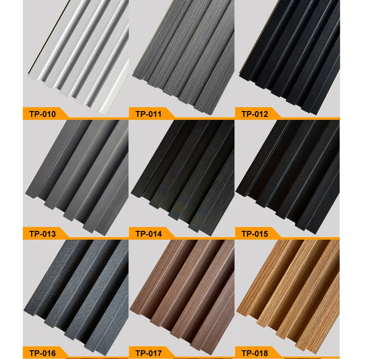 Wholesale Indoor Fluted Seamless Wave Slat Pvc Cladding Texture Slat ...