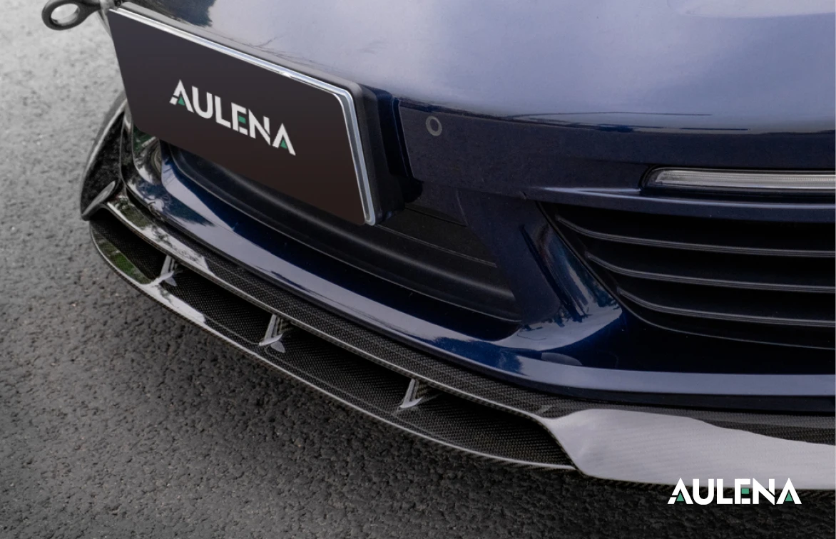 Aulena Rear Canards Dry Carbon Body Kit Bumper Lip Splitter Rear Engine ...