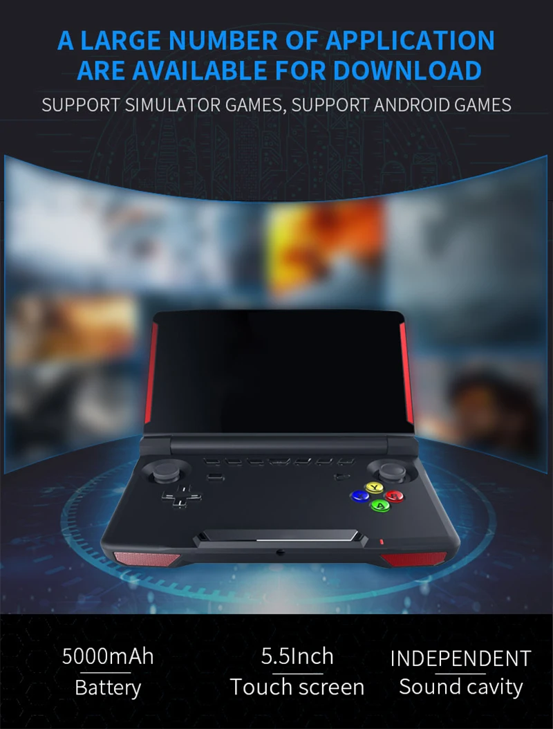 Flip Handheld Game Player Wifi Bt Android 7.0 Retro Games Console 5.5 ...