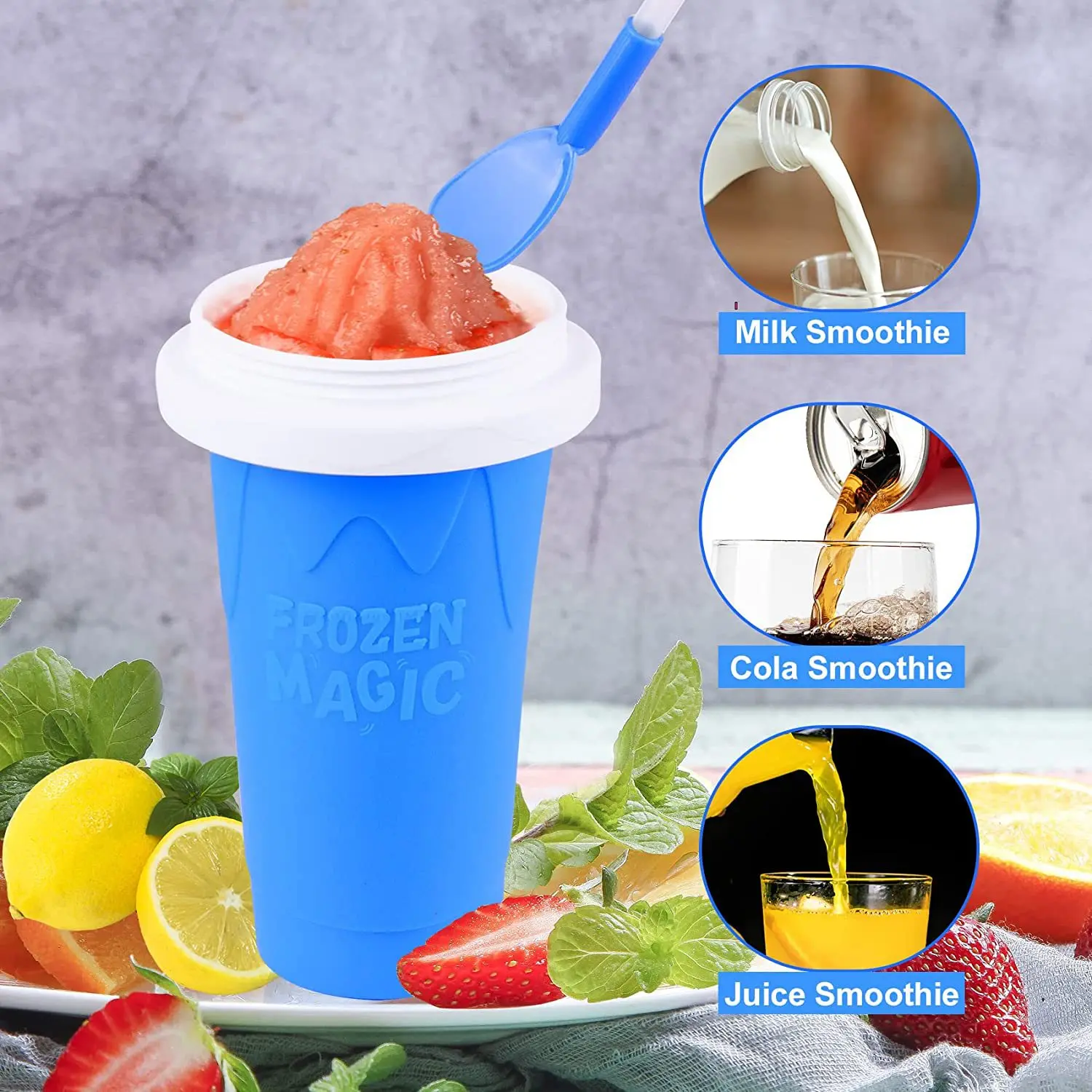 New Arrivals Magic Silicon Diy Slushy Slushie Quick Frozen Pinch Cup ...