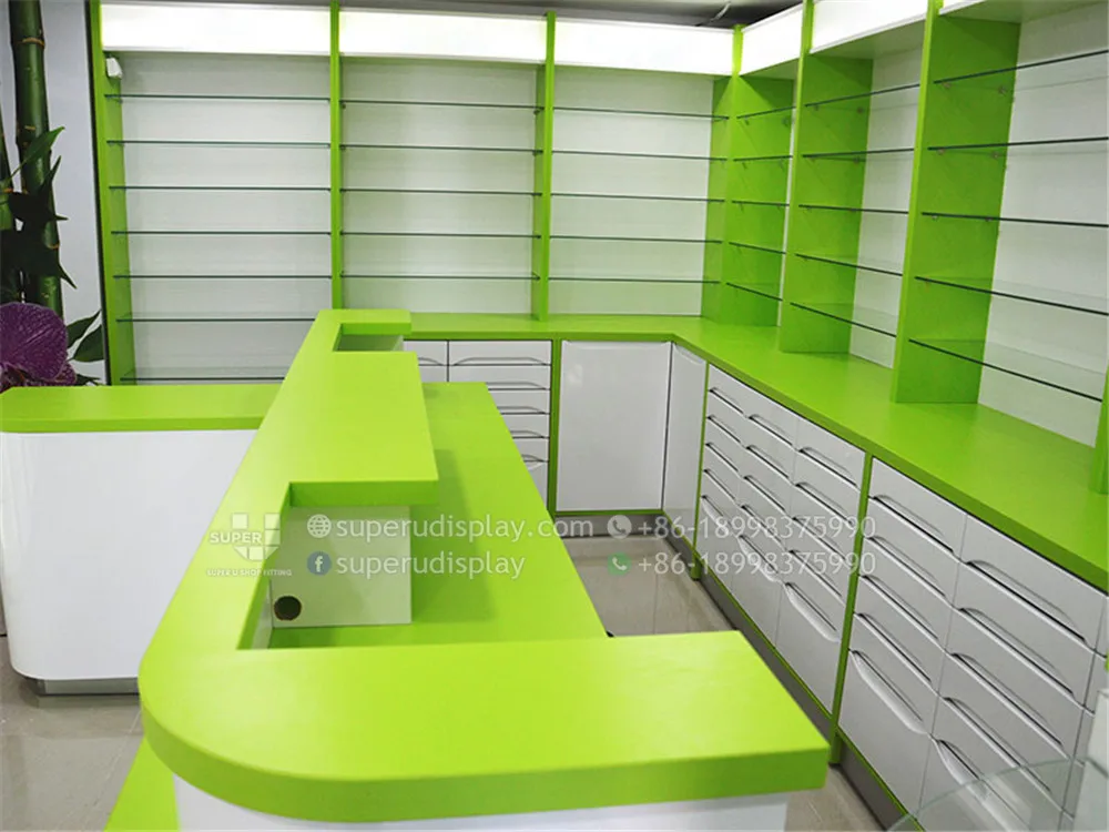 Medical Store Counter Design - Modern Pharmacy Reception