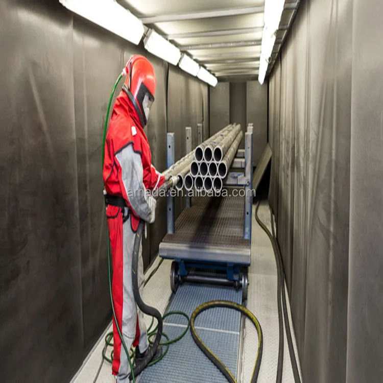 Sand Blasting Room with Pneumatic Shot Slag Circulation