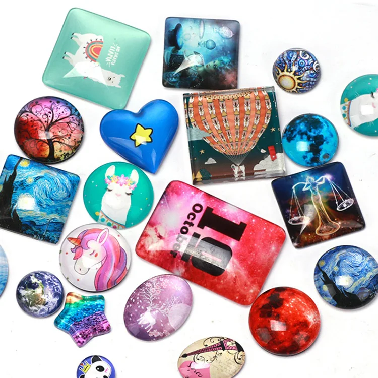 Custom Refrigerator Sublimation Crystal Glass Magnets Impressionist ...