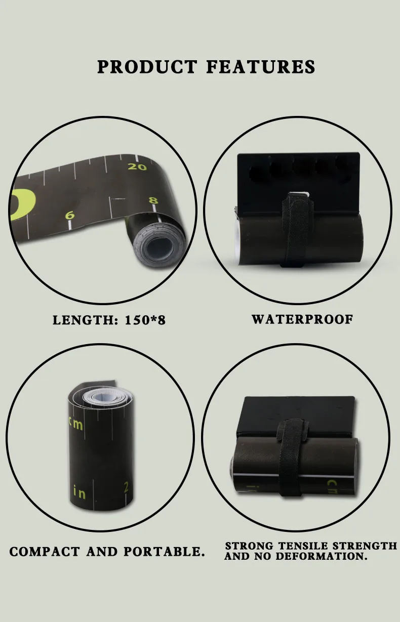 OEM Various Sizes and Colors Fish Ruler Waterproof PVC Portable Fish ...