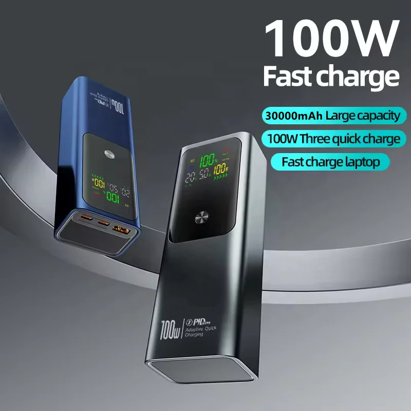 30000mah Powerbank with 100W Fast Charge - Portable & Efficient