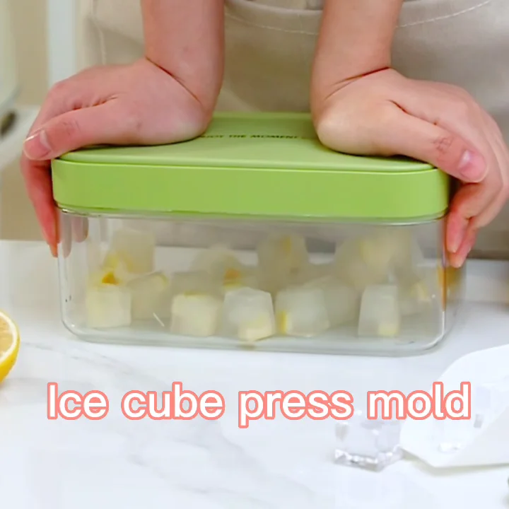 Customize Bps Pp Pet Ice Cube Mold Push Press Ice Tray With Lid And ...