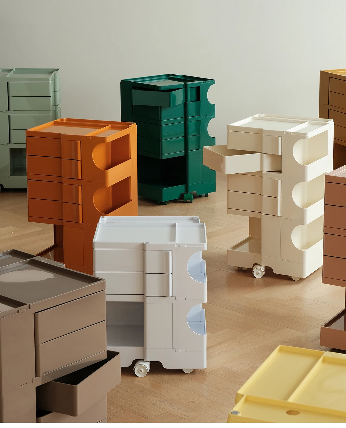 Rotating Storage Cabinet - Multi-Color, High Capacity