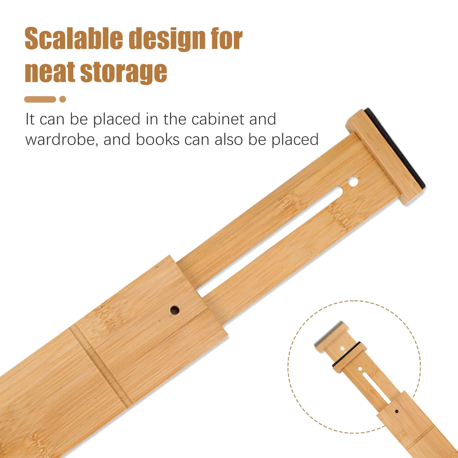 Hostk Adjustable Bamboo Cutlery Drawer Dividers Bamboo Expandable ...